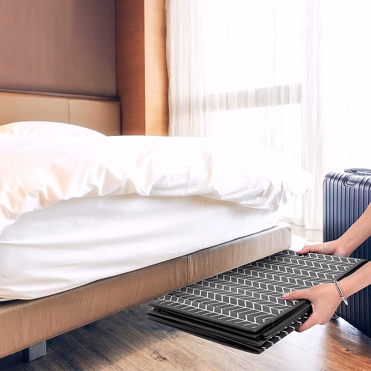 Mayniu Large Toy Box Chest Storage Bins with Lid, Toys Organizers Storage Boxes Basket with Sturdy Handles for Boys, Girls, Nursery, Playroom, Closet, Bedroom