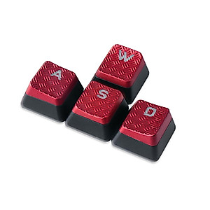 HUYUN FPS & MOBA Performance Gaming Radian Backlit Keycaps Replacement for Cherry MX Razer Corsair Logit G610 G710 Gaming Mechanical Keyboard(QWERASD12345)