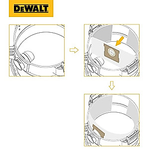 DEWALT DXVA19-4111 Fine Dust Bag Fits for 6-10 Gallon DEWALT Wet/Dry Vacuum