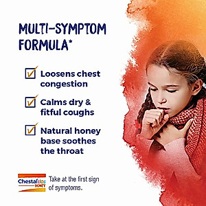 Boiron Chestal Honey Children's Cough Syrup for Nasal and Chest Congestion, Runny Nose, and Sore Throat Relief - 6.7 Fl oz