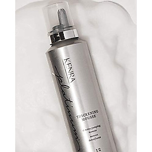 Kenra Platinum Thickening Mousse 12 | Volumizing Styler | Adds Fullness & Body | Humidity Protection Up To 48 hours | Desity Plumping up tp 150% | Thermal Protection | All Hair Types | 6.7 oz