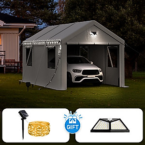Carport Canopy 10x16 Heavy Duty, Carport Canopy, Portable Car Port Garage, Car Shelter All Weather, White