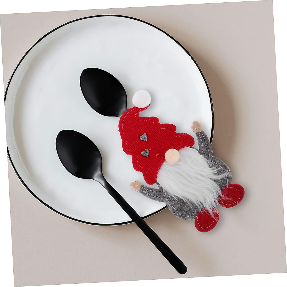 Kichvoe Christmas Cutlery Bags 12pcs Gnome Tableware Pouch Xmas Flatware Holder Cover Holiday Table Chopsticks Spoon Fork Pouches for Christmas Table Decoration