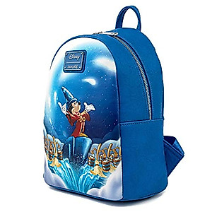 Loungefly Disney Sorcerer Mickey Mouse Womens Double Strap Shoulder Bag Purse