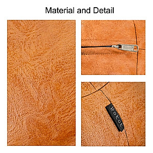 ROTOT Decorative Pouf Cover, Ottoman, Bean Bag Chair, Foot Stool, Foot Rest, Storage Solution or Wedding Gifts (Unstuffed) (Tan)