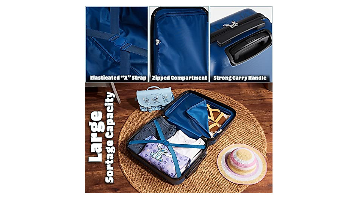Disney Stitch Kids Carry On Suitcase - Travel in Style