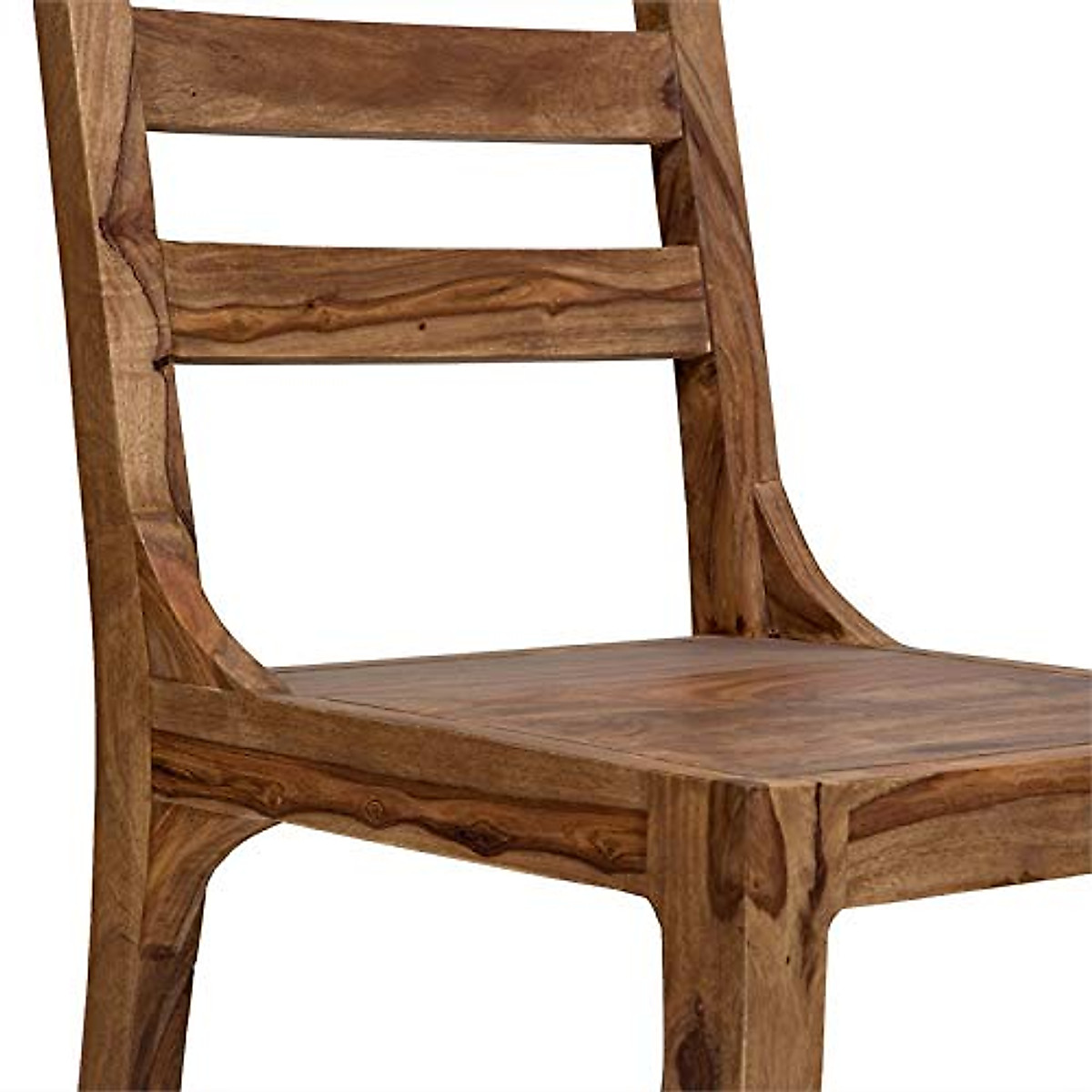 Hawthorne Collections 18" Modern Solid Sheesham Wood Dining Chair in Mahogany