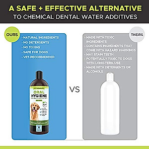 PetHonesty Oral Hygiene Dental Water Additive | Dog Mouthwash + Teeth Cleaning | Keeps Teeth + Gums Clean | Freshens Breath + Targets Plaque + Tartar - 8 oz