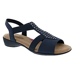 Ros Hommerson Miriam 67028 Women's Casual Sandal: Navy/Elastic 10 X-Wide (2E) Slip-On