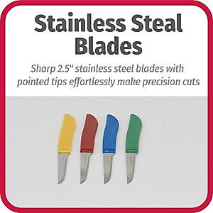 Good Cook 4-Piece Quick Paring Knife Set, multi-color, Small