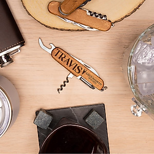 Set of 6 - Personalized Pocket Knife for Groomsmen - 8-Function Multi-Tool Custom Knives - Engraved - Groomsmen Gifts for Wedding, Groomsman Proposal Gifts