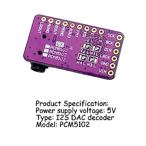 Comimark 1Pcs Interface I2S PCM5102 DAC Decoder GY-PCM5102 I2S Player Module for Raspberry Pi