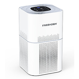 Air purifier for home large room,FRESHDEW Air Purifiers H13 True HEPA Filter up to 1430 Ft², Air Purifier for Bedroom with PM 2.5 Display for Pet Odor, Dust, Smoke, Wildfire (AP303)