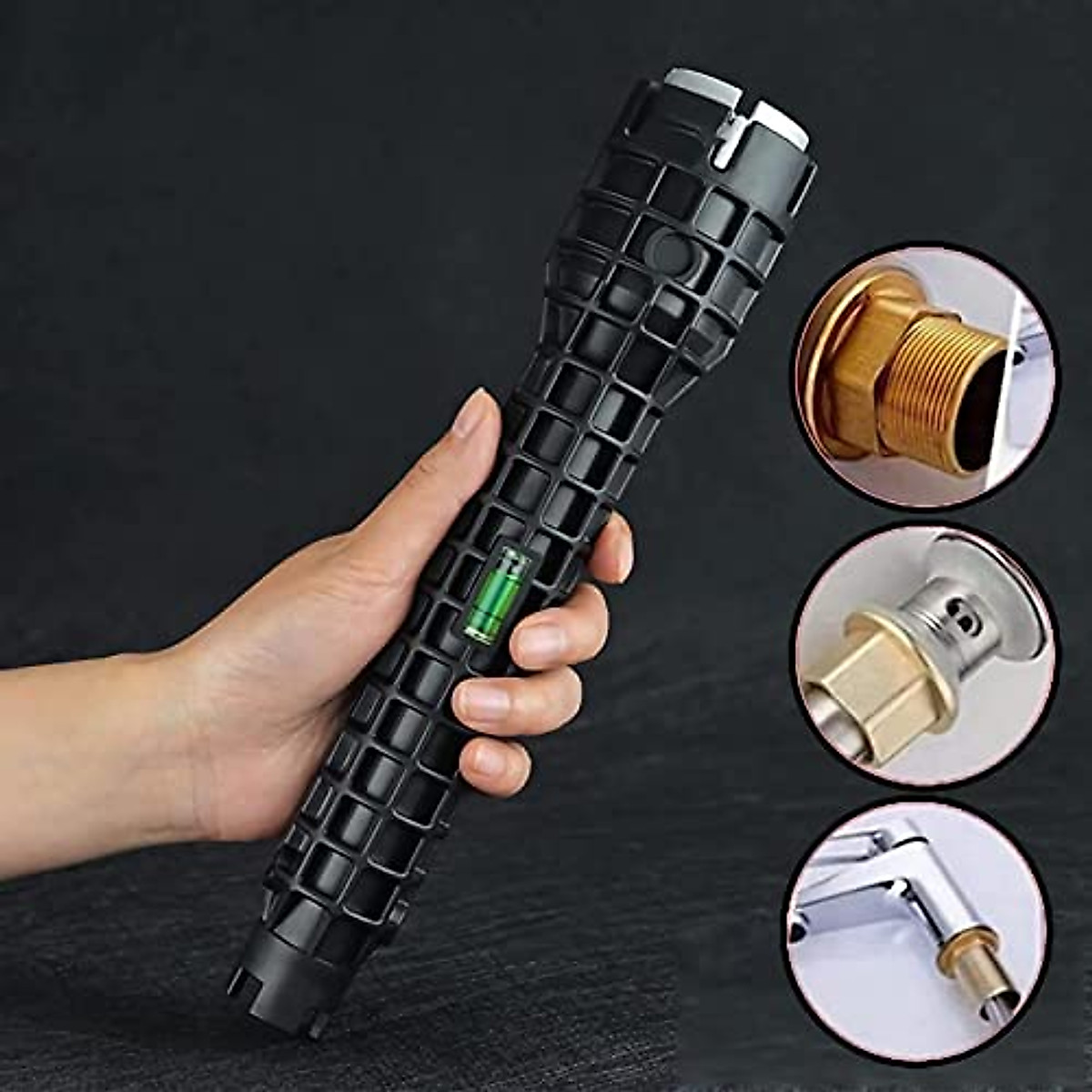 Srupiomg Basin Wrench 8-in-1 Faucet and Sink Installer Sink Tools Multifunctional Wrench Plumbing Tool Installation Pipe Extractor faucet wrench for tight spaces For Toilet Bowl/Sink/Bathroom/Kitchen