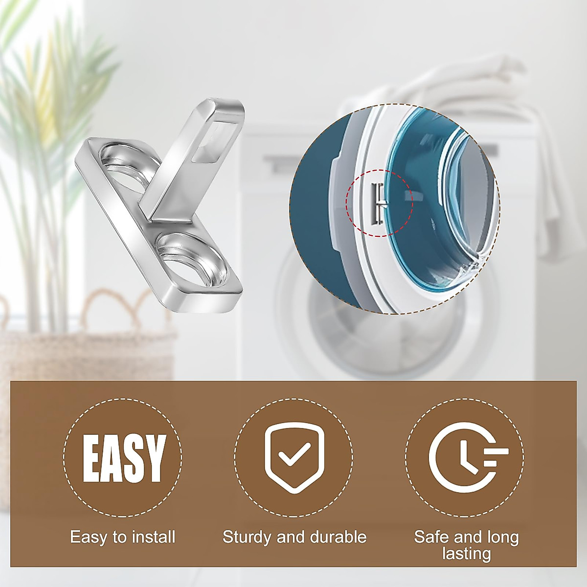 5304505088 Washer Door Latch Replacement, Washer Door Strike for Electrolux, Frigidaire AP6031188 4452319 PS11766033 EFLW317TIW0, EFLW417SIW0, EFLS517SIW0 Washer Parts