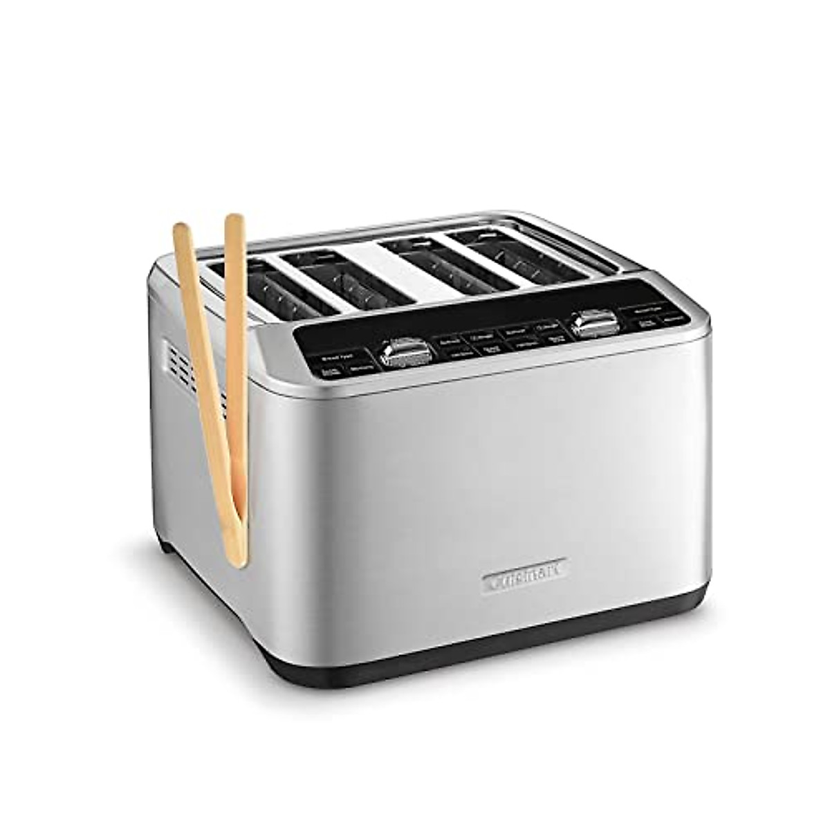 Cuisinart CPT-540 4-Slice Digital Motorized Toaster Bundle with Bamboo Tongs