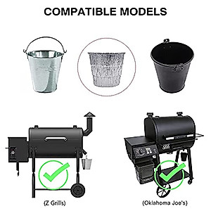 Westeco Aluminum Disposable Grease Bucket Liners, Foil Replace Part for Traeger Pit Boss Wood Fired Smoker Pellet Grills, Grill Accessories, 10-Pack Silver