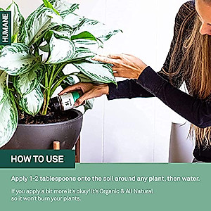 Humane Plant Food Indoor House Plants, All-Purpose Organic Indoor Plant Fertilizer - NutriDense (5oz)