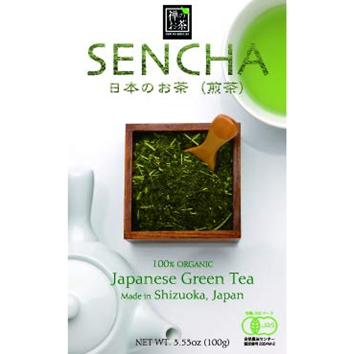 Zen no Megumi Sencha tea Standard - Japanese loose leaf Organic Green tea Made in Shizuoka Japan (Sencha tea Standard 3.53oz 100g)