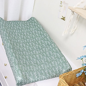 Baby Diaper Changing Pad Cover Cradle Mattress Sheets,Baby Blankets, Sage Minky Toddler Blanket for Boys Girls, Dotted Backing, Double Layer, Crib Receiving Blanket