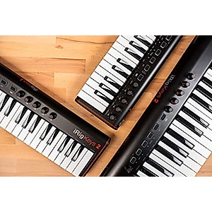 IK Multimedia iRig Keys 2 Pro portable keyboard MIDI controller with 25 velocity-sensitive synth-action keys and headphone output, for iPhone, iPad, Mac, PC, Android