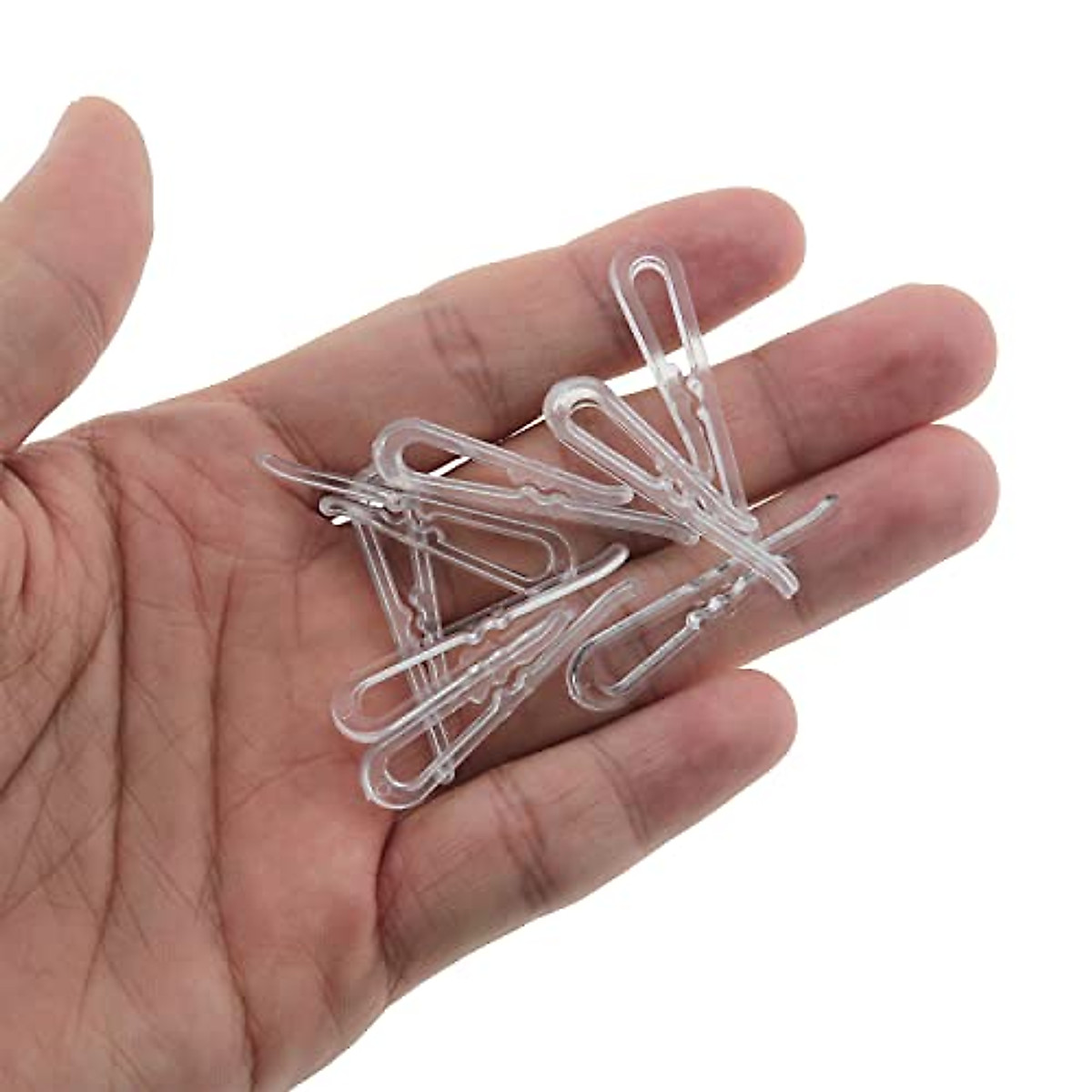 MTQY Plastic Shirt Clip 300PCS U Shape Clear Durable Plastic Alligator Clips Transparent Shirt Fixing Packing Clip Shirt Clips Clothespins with Teeth for Ties, Pants,Shirts Hold Shirt Fixing Clip