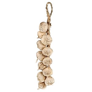 Amosfun 1Pcs Artificial Garlic String Fake Garlic Simulation Lifelike Vegetable Garlic for Home Kitchen Garden Halloween Party Props