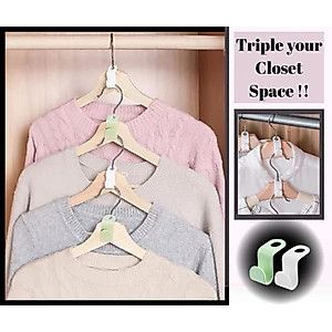 Alnoor USA Clothes Hanger Connector Hooks 100 Pack | Hanger Hooks for Clothes| Organize Your Closet with Space Hooks & Clothes Hook| Portable & Sturdy| Connector Hooks for Hanging Clothes & More