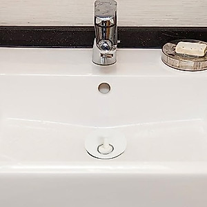 OSALADI 8pcs Drain Stopper Bathroom Tub Kitchen Sink Stopper Bathroom Sink Stopper Tub Stopper with Pull Ring Bathtub Drain Stoppers Washbasin Stopper Anti-blocking White Drain Rubber