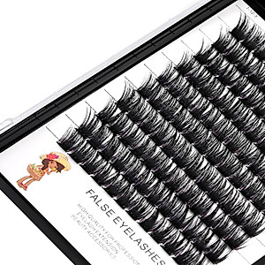 Vayator Wide Cluster D Curl Professional Makeup Individual Cluster Eyelashes Grafting Fake False Eyelashes Eyelash Extension Individual Eyelash (C#14mm)