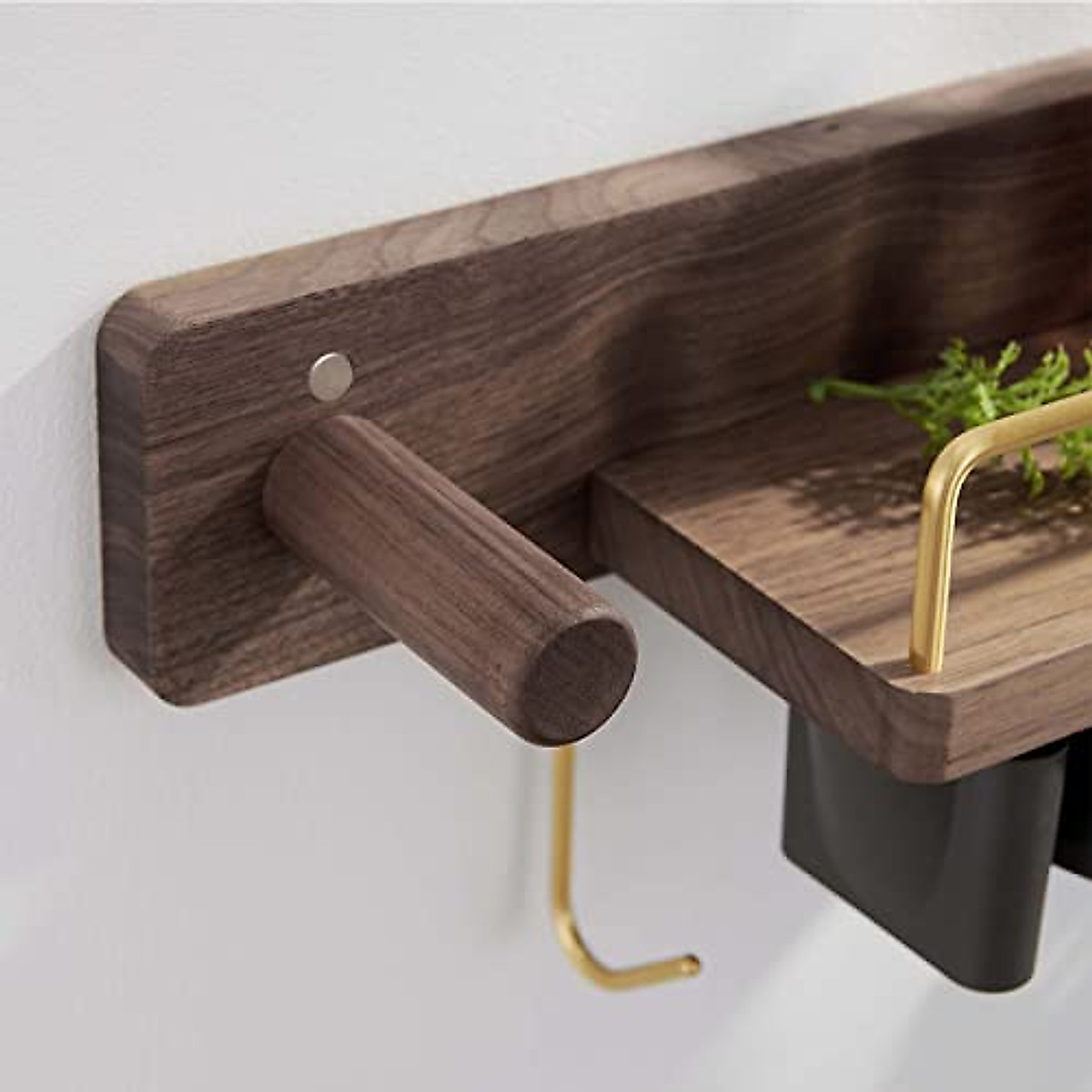 CATOOMUU for Dyson Supersonic Hair Dryer Wall Mount Stand Holder, Blow Dryer Accessories and Attachments Organizer Storage Rack, Wood