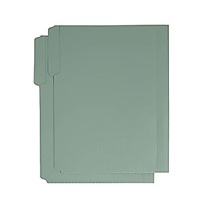 U Brands Performance Poly File Folders Set, Office Supplies, Blue, Gray, Green, Assorted Styles 6 Count