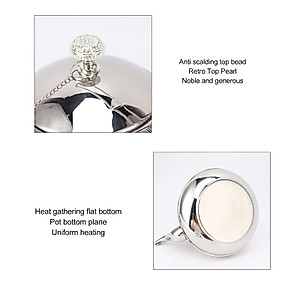 Stainless Steel Tea Kettle,Countertop Tea Kettle,Food Grade Stainless Steel,Large Capacity Tea Kettle with Strainer for Stovetop,Tea Kettle for Gas,Induction,Electric Stoves(Silver)