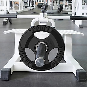 Elevens Bumper Plates Olympic Rubber Weight Plate Set 10/25LB 2-Inch Steel Insert for Olympic Bars for Strength Training, Weightlifting and Crossfit, Single