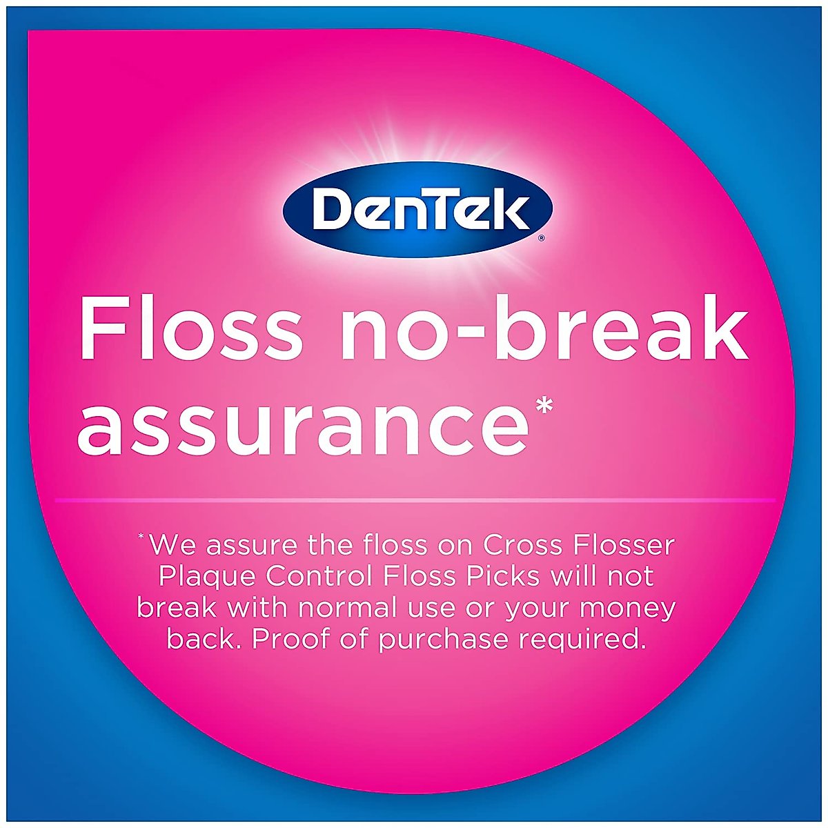 DenTek Cross Flosser Plaque Control Floss Picks, X-Shaped Floss, 75 Count, 3 Pack
