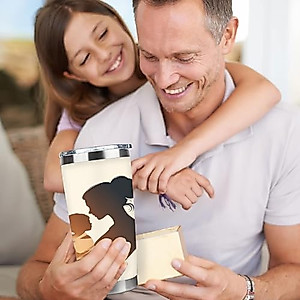 FOCIUZTA 20oz Maternal Silhouette Design Tumbler with lid, Travel Coffee Cup, Ideal for Easter, Mother Day, and birthday gifts