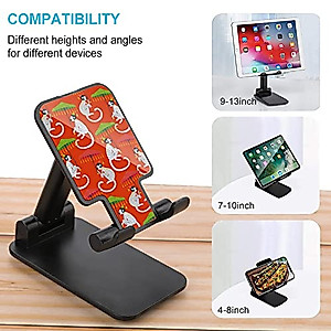 Vintage Monkeys Print Cell Phone Stand Compatible with iPhone Switch Tablets Foldable Adjustable Cellphone Holder Desktop Dock (4-13")