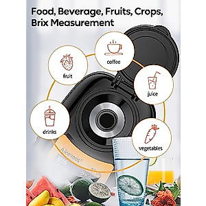 Aicevoos Digital Sugar Brix Refractometer brix Meter Automatic Temperature Compensation Range 0-35%，±0.2% Precision, Perfect for Fruits, Juices, Vegetables, Drinks and Coffee
