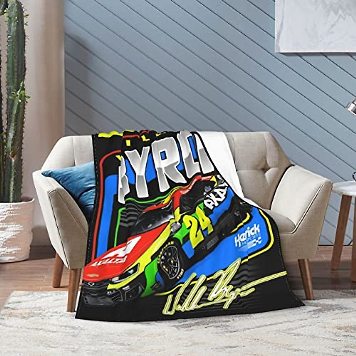 William Byron 24 All Season Fleece Blanket Throw Ultra Soft Flannel Blanket Digital Printed Premium Fluffy Microfiber Fleece 50"x40"