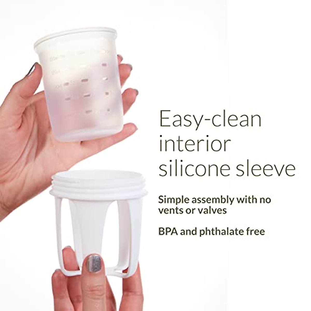 Kiinde Active Latch Silicone Baby Bottle, Anti Colic, Leak Proof, Easy to Clean, Includes 2 Medium Flow Active Latch Nipples with Covers, 4 Ounce, 2 Count, Blue