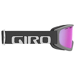 Giro Index OTG Adult Snow Goggles - Titanium Wordmark Strap with Vivid Pink Lens (2021)
