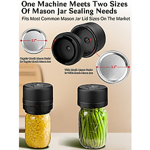 Electric Vacuum Sealer Kit - Wide & Regular Mouth Mason Jar Vacuum Sealer for Food Storage