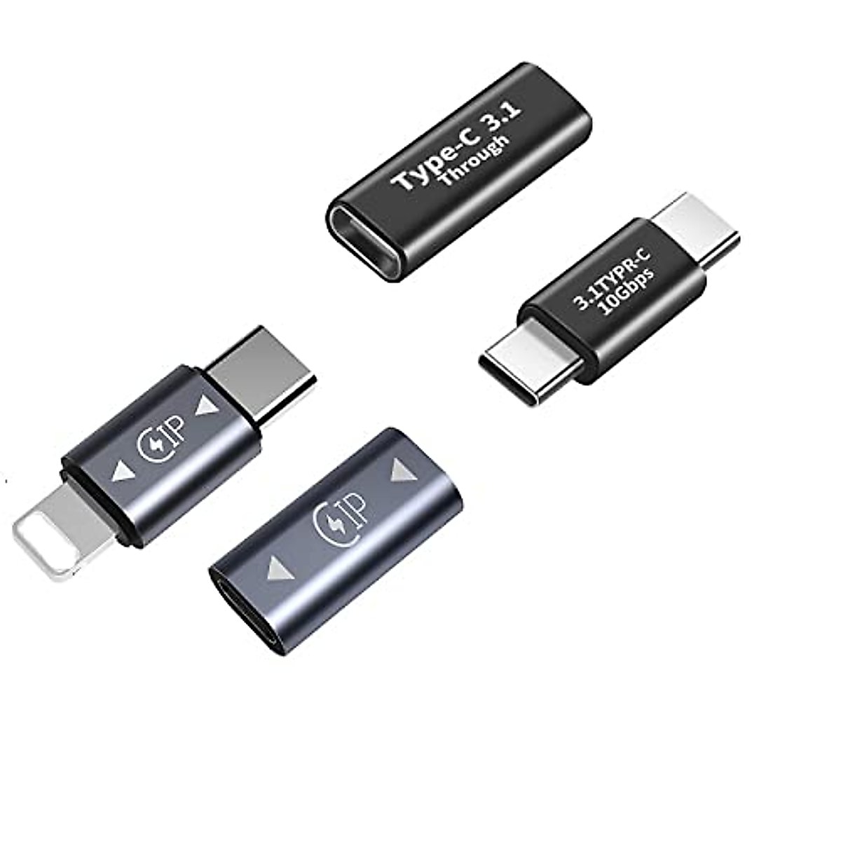 HAOQUOOU USB C Adapter (4 pcs), Supports Charging and Data Transfer Expansion, The Rate is up to 10Gbps, Compatible with Type C Devices Such as Huawei, Samsung, MacBook, etc.…