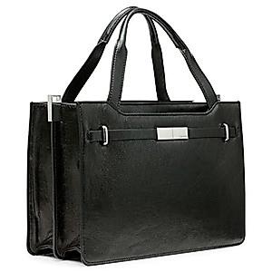 Calvin Klein Citrine Organizational Satchel, Black/Silver