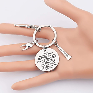 Dentist Gifts Keychain Dental Assistant Gifts Dental Gifts Dentist Graduation Gift You are Braver Stronger Smarter Than You Think New Dentist Gifts (keychain)