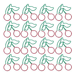 20Pcs Metal Paper Clips, Cherry Shaped Paperclips Bookmarks, Paper Clips Bookmarks Planner Clip Fruit Shaped
