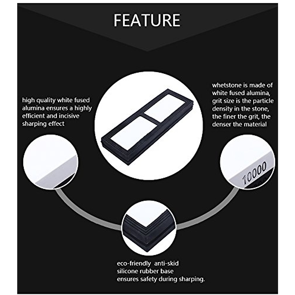 Blade Sharpening Stones, Fine Whetstone, 10000 Kitchen Blade Grit Sharpener Sharpening Water Stone Dual Whetstone Kitchen Water Stone for Kitchen Chef Use