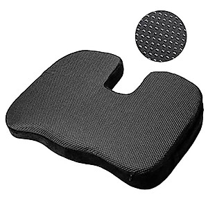 NNAA Ergonomic Chair Pad for Tailbone Sciatica Back Pain Relief Comfort Office Chair Car Seat Cushion Non-Slip Orthopedic Memory Foam Coccyx Cushion