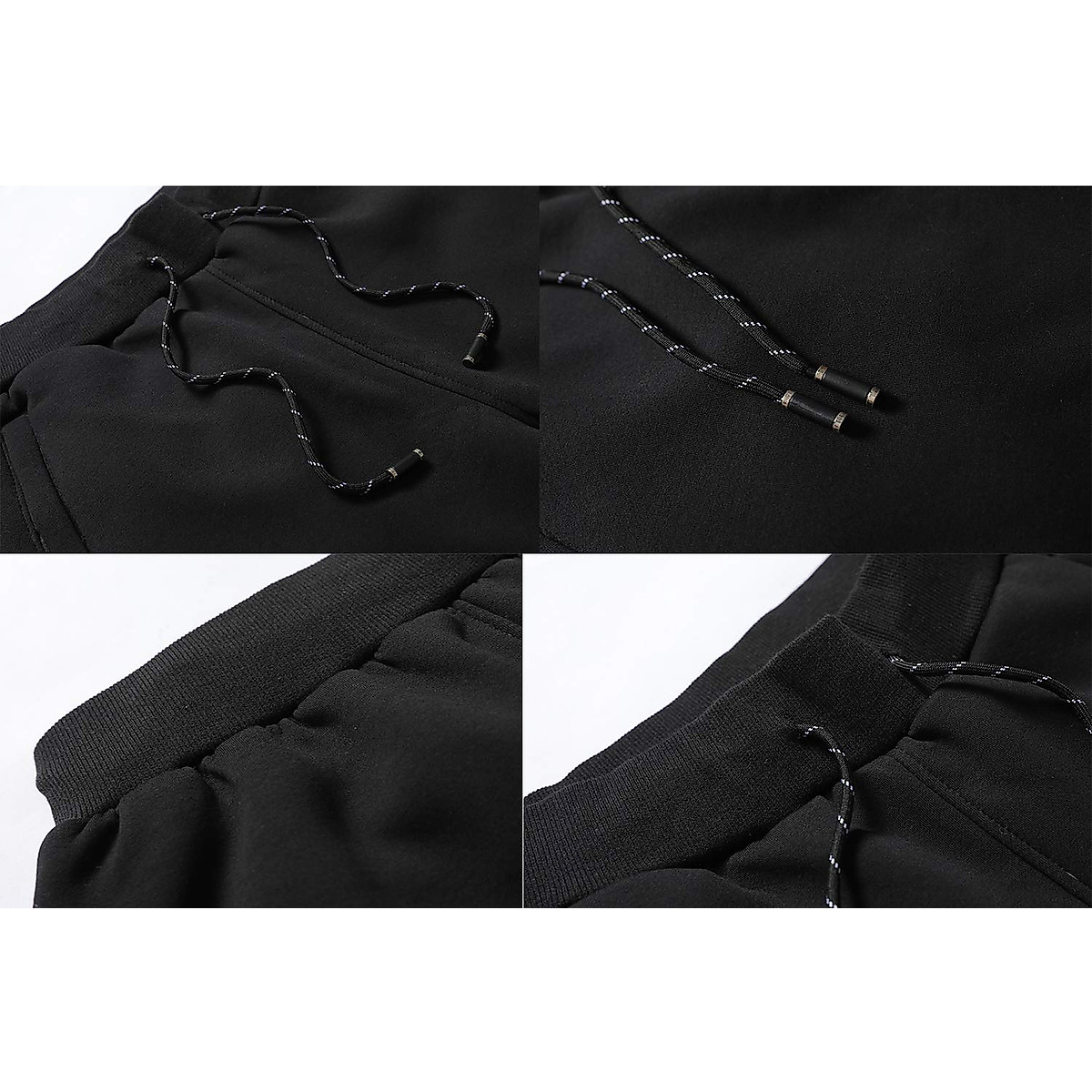 FASKUNOIE Men's Thermal Fleece Pants Sherpa Lined Winter Casual Lounge Sports Yoga Workout Fitness Sweats Pants Khaki