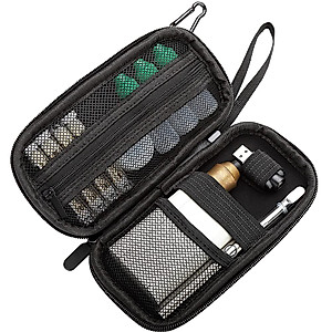 HUIZHU Empty EVA Hard Shell Vape Case eGO Carrying Case Empty Multi-Functional EVA Hard Shell Case with Non-Slip Elastic Bands (Black)
